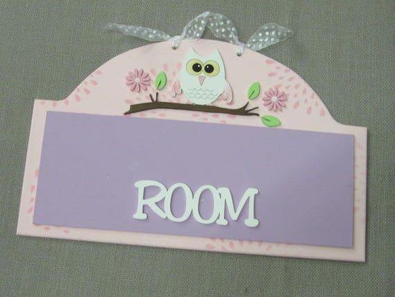 Personalized Room Sign for Girls With Owl Theme. - Etsy