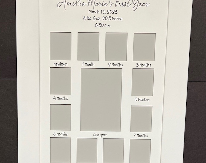 Babies 12 Month Photo Frame...newborn Through One Year. Birth ...