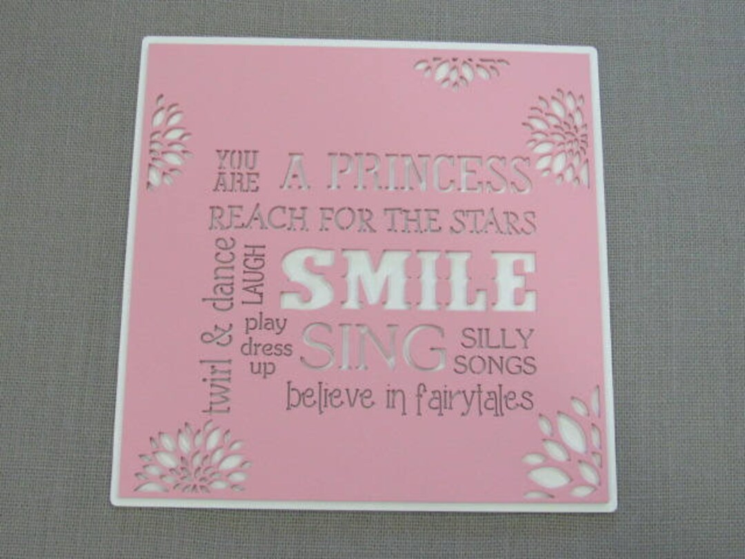 Quote Plaque "you Are a Princess, Reach for the Stars, Dance, Laugh ...