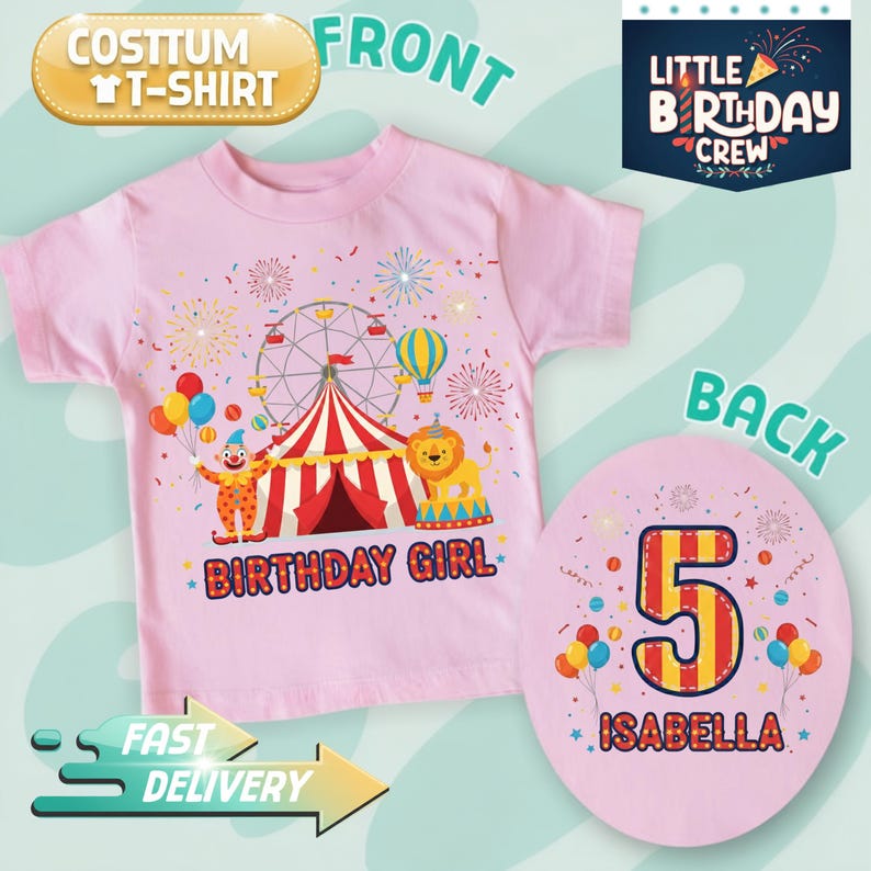Custom Amazing Digital Circus Birthday Boy/girl Shirt, Circus Theme ...