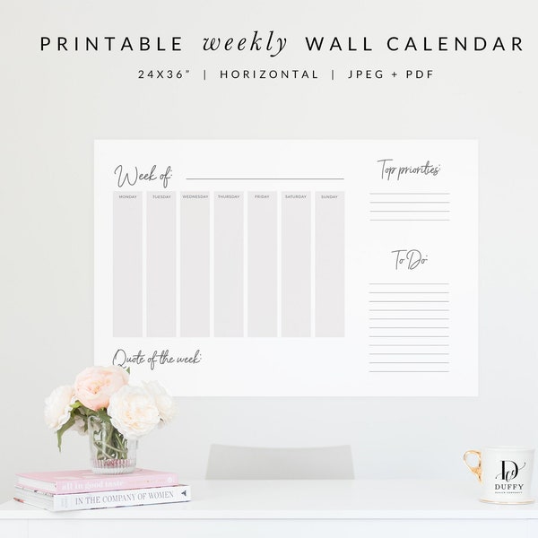 Large Weekly Schedule - Etsy