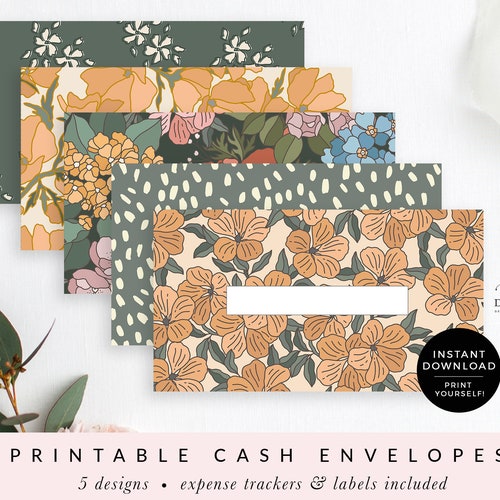Printable Cash Envelope With Tracker Template - Etsy