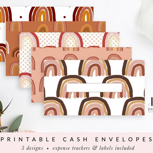 Printable Cash Envelopes With Transaction Tracker Cash - Etsy