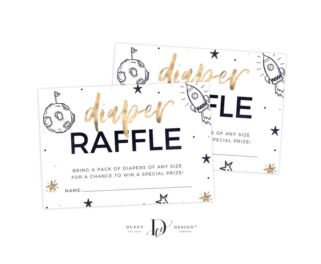 Diaper Raffle Ticket, Diaper Raffle Insert Card, Diaper Raffle Insert ...