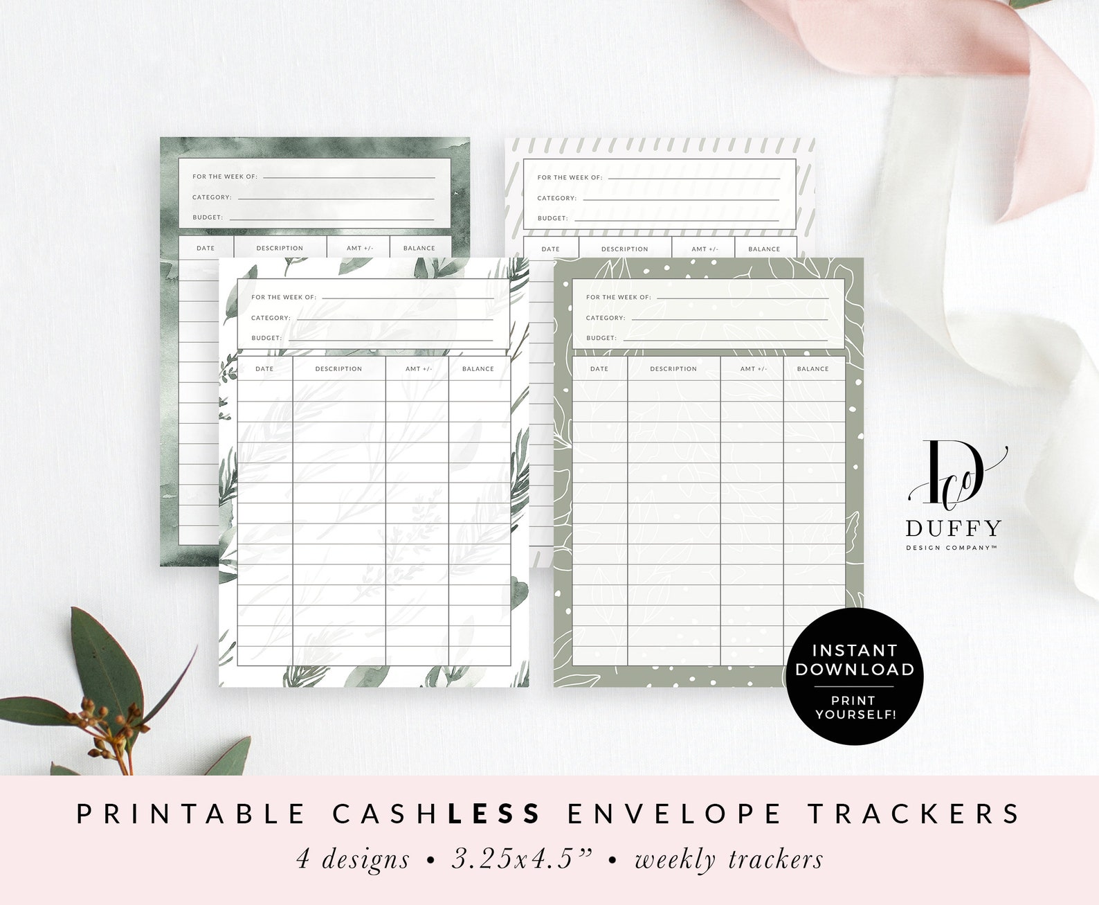 Printable Cashless Envelope Spending Tracker Budget Planner - Etsy