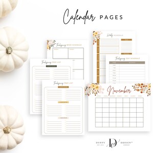 Printable Thanksgiving Planner, Holiday Planner, Thanksgiving Binder ...