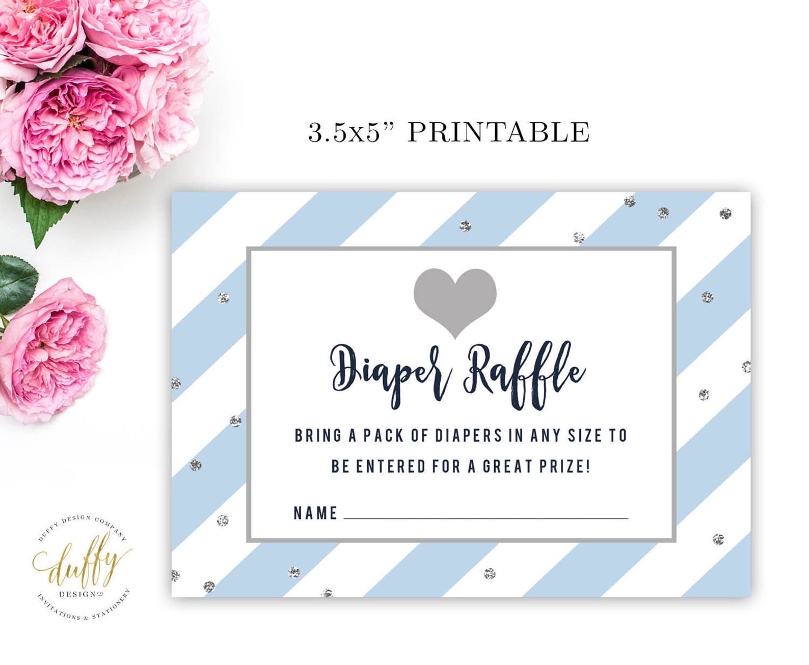 Diaper Raffle Insert Card Diaper Raffle Ticket Diaper Raffle | Etsy