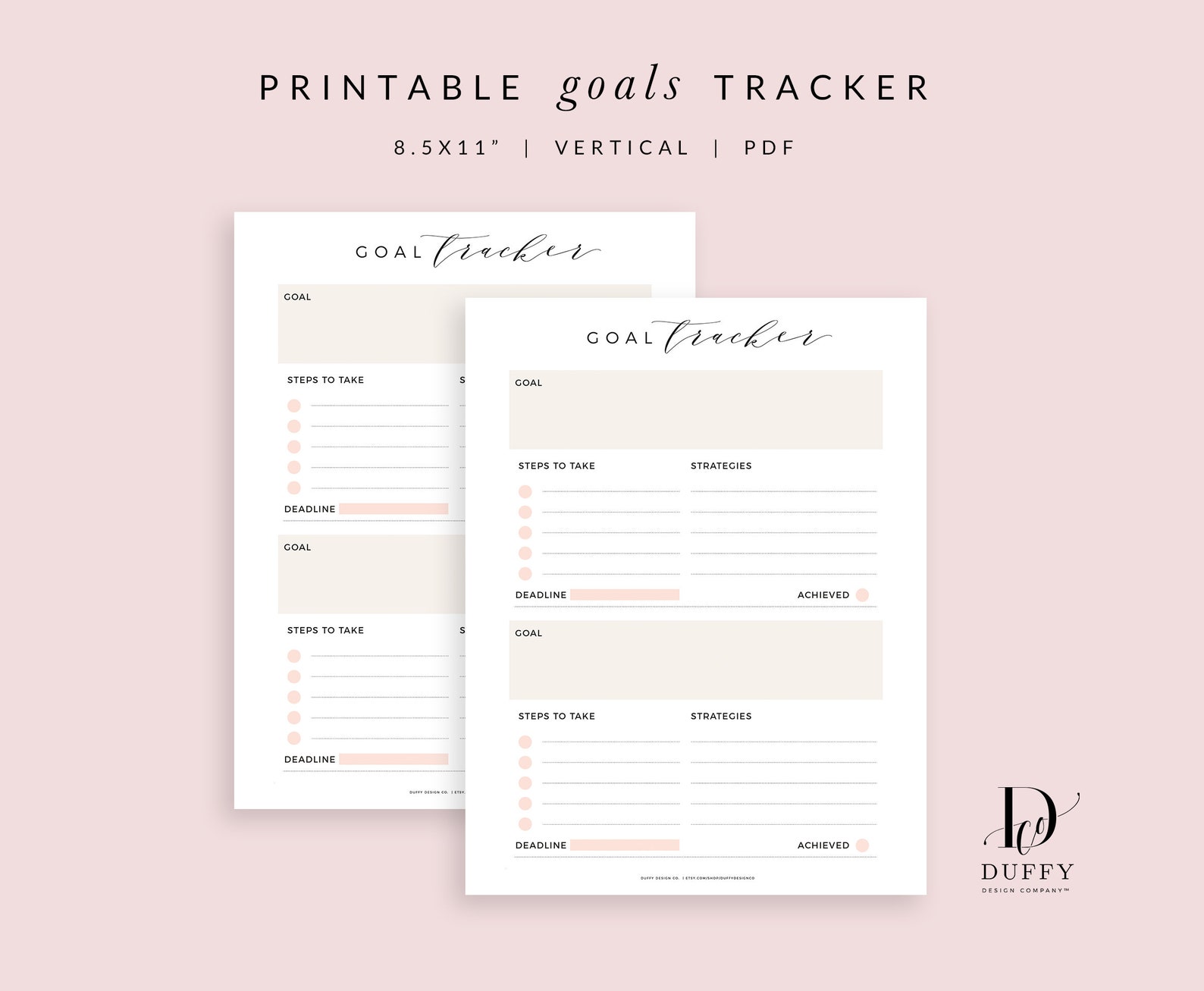 Monthly Goals Tracker Template Goal Progress Tracker Goal | Etsy