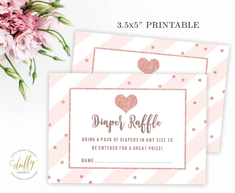 Diaper Raffle Insert Card Diaper Raffle Ticket Diaper Raffle | Etsy