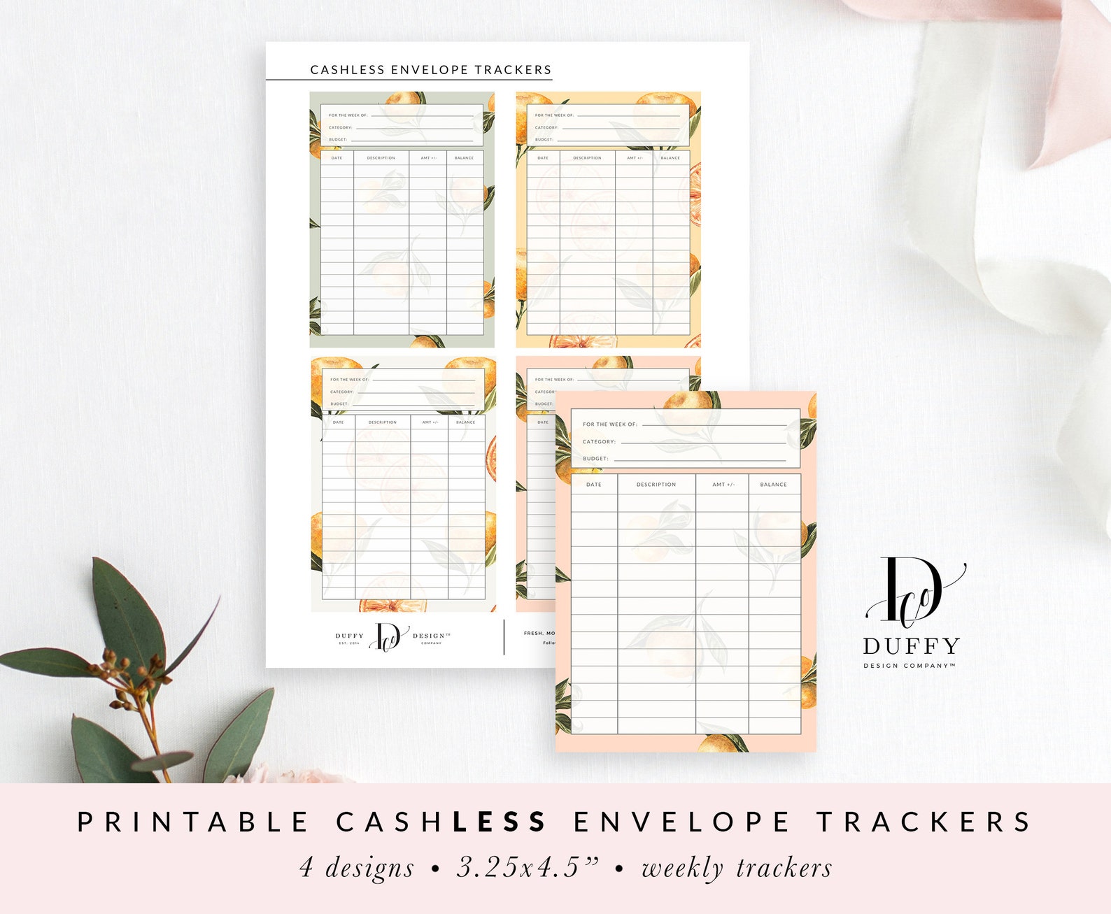 Cashless Envelope Tracker Printable Spending Tracker Budget | Etsy