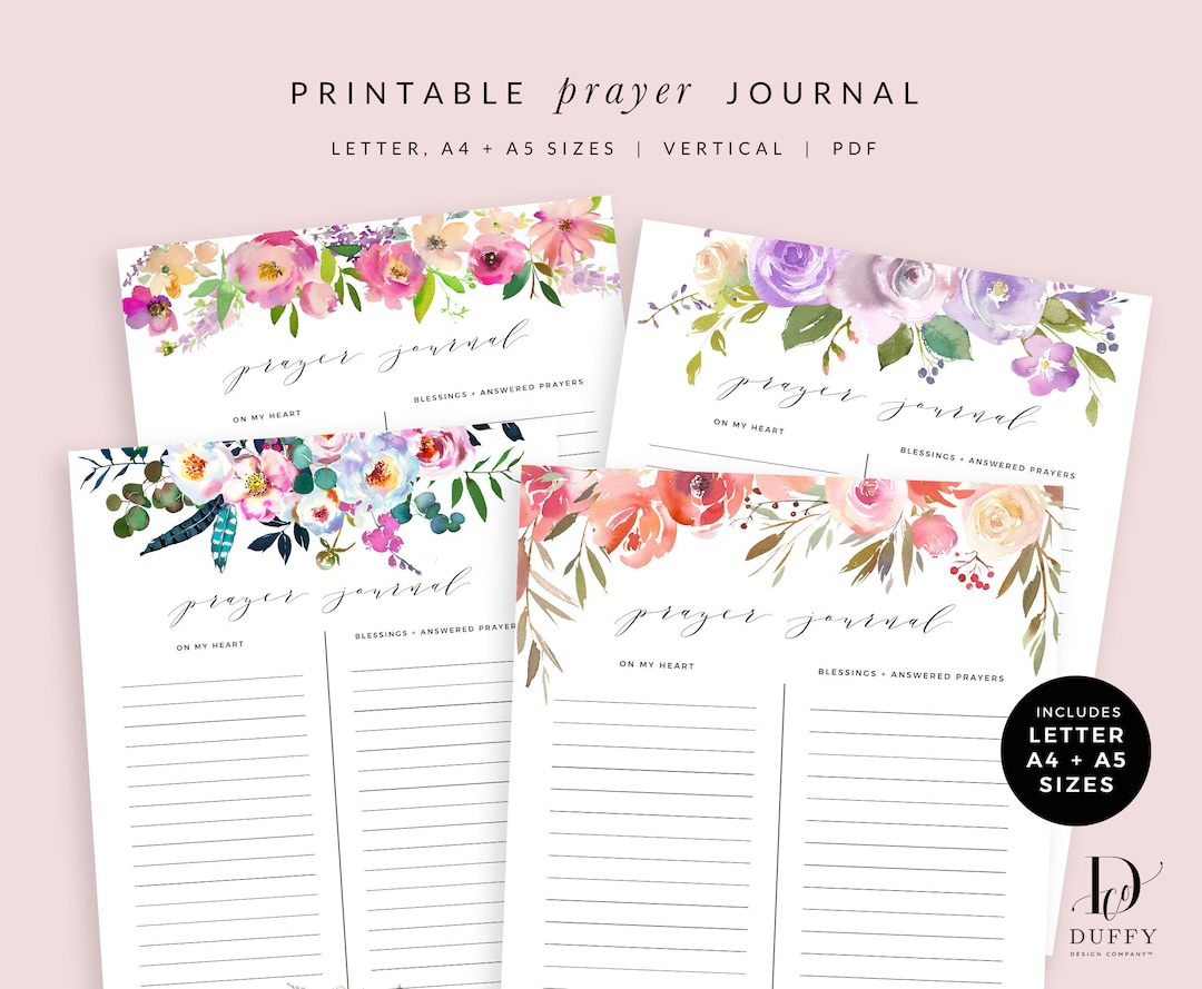 Printable Prayer Journal, Daily Devotional, Spiritual Notebook ...