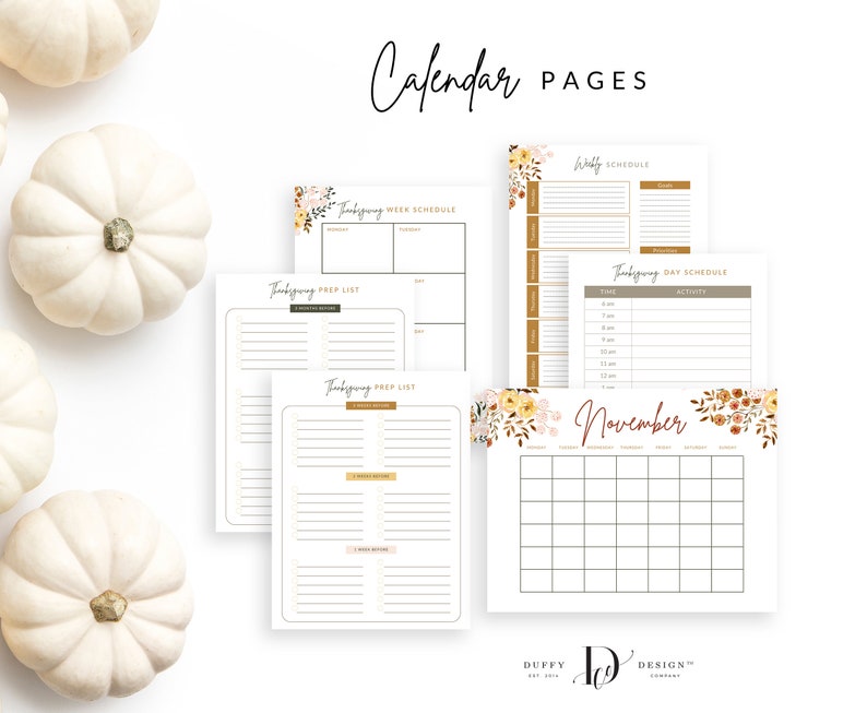 Printable Thanksgiving Planner, Holiday Planner, Thanksgiving Binder ...