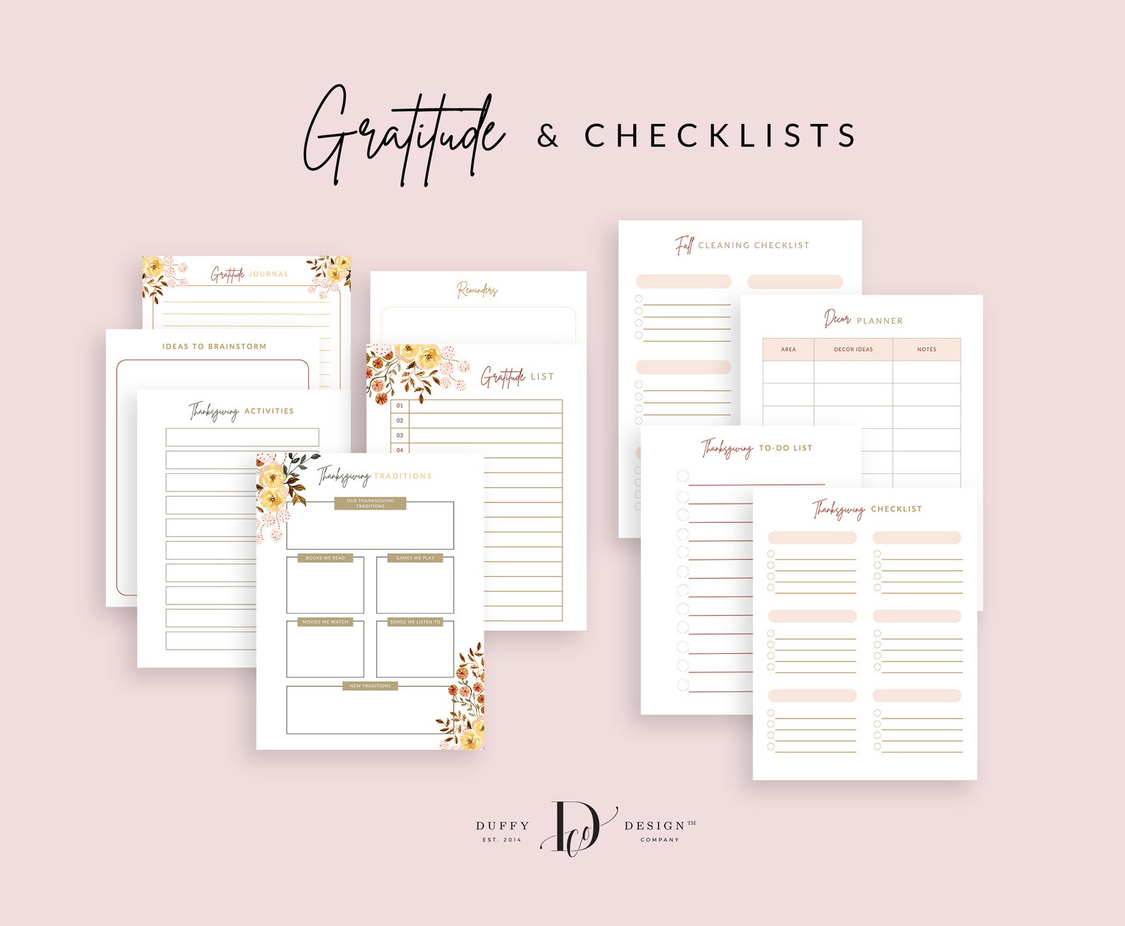 Printable Thanksgiving Planner, Holiday Planner, Thanksgiving Binder ...