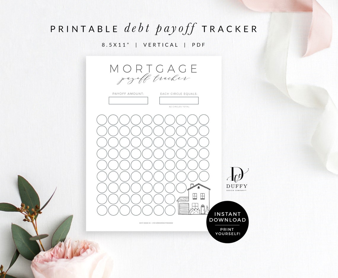 Mortgage Debt Tracker Printable, House Payoff Chart (PDF) - Etsy