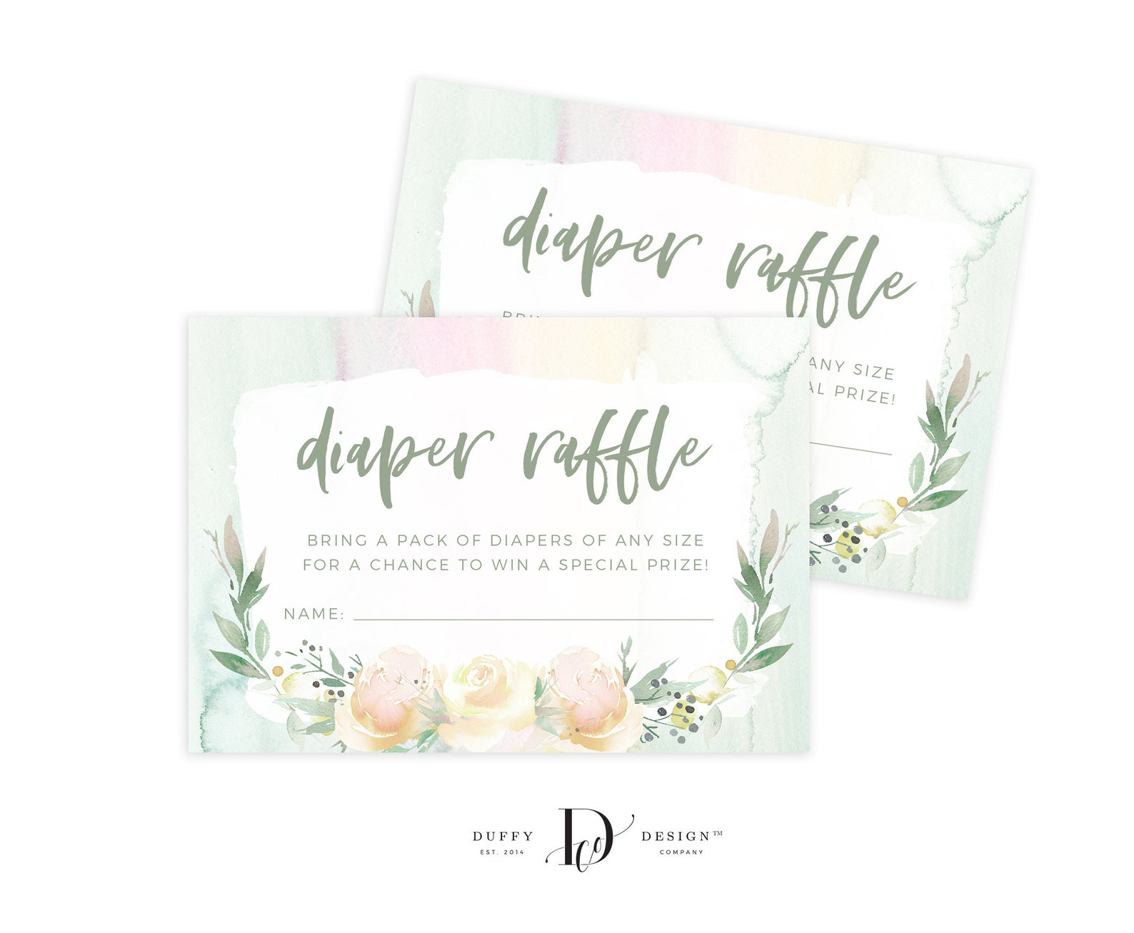 Diaper Raffle Insert Card Diaper Raffle Ticket Diaper Raffle | Etsy