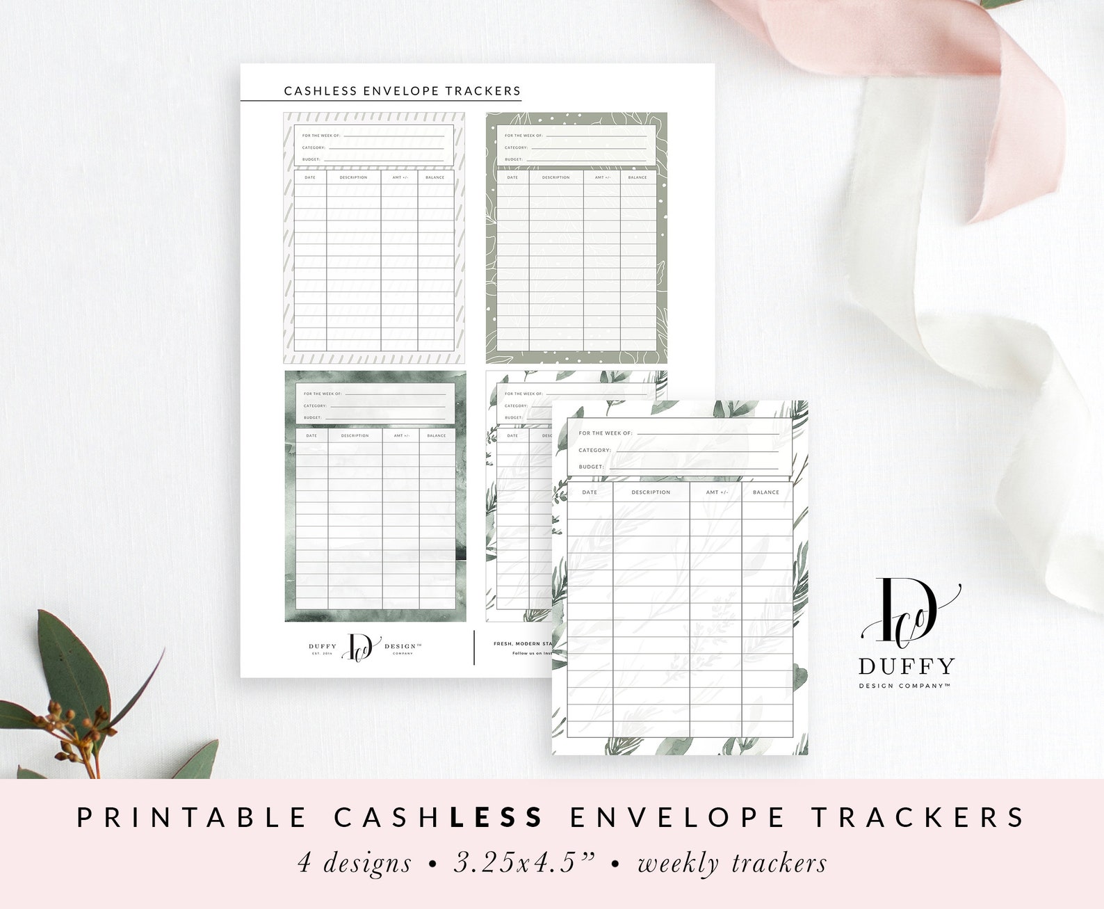 Printable Cashless Envelope Spending Tracker Budget Planner - Etsy
