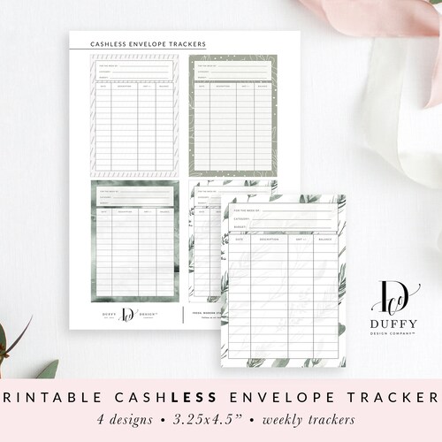 Cashless Envelope Tracker Printable Spending Tracker Budget - Etsy