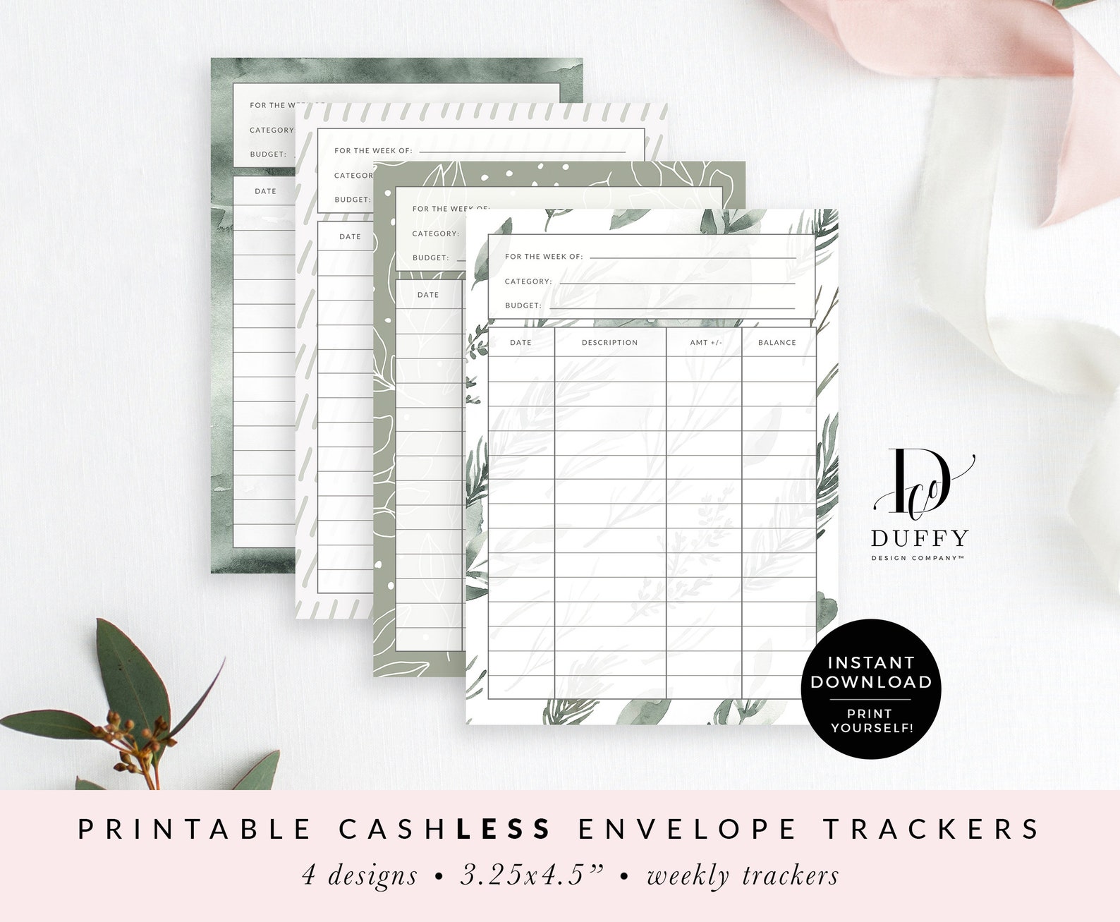 Printable Cashless Envelope Spending Tracker Budget Planner - Etsy