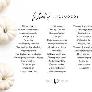 Printable Thanksgiving Planner, Holiday Planner, Thanksgiving Binder ...