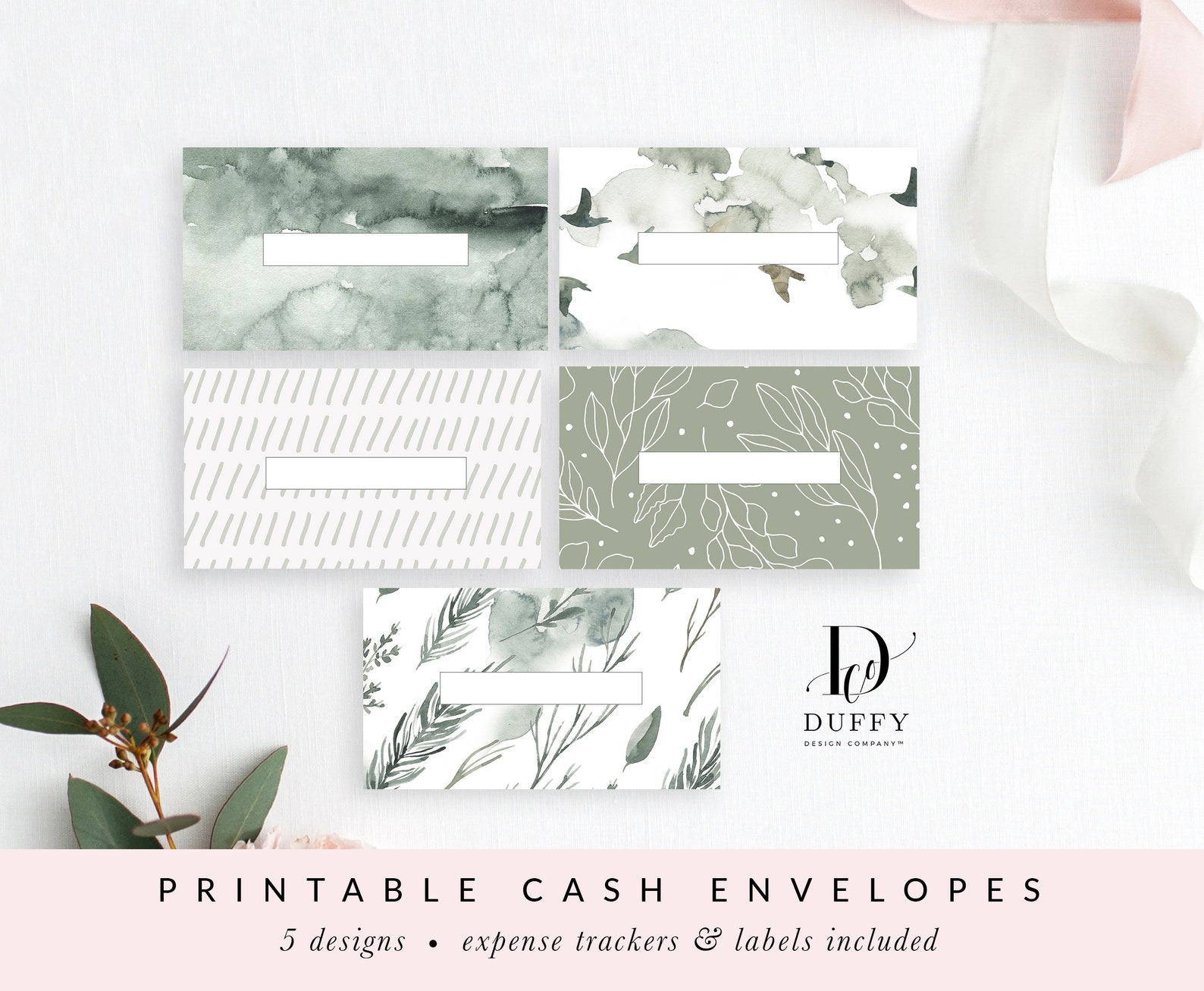 Printable Cash Envelopes With Transaction Tracker, Cash Envelope System ...