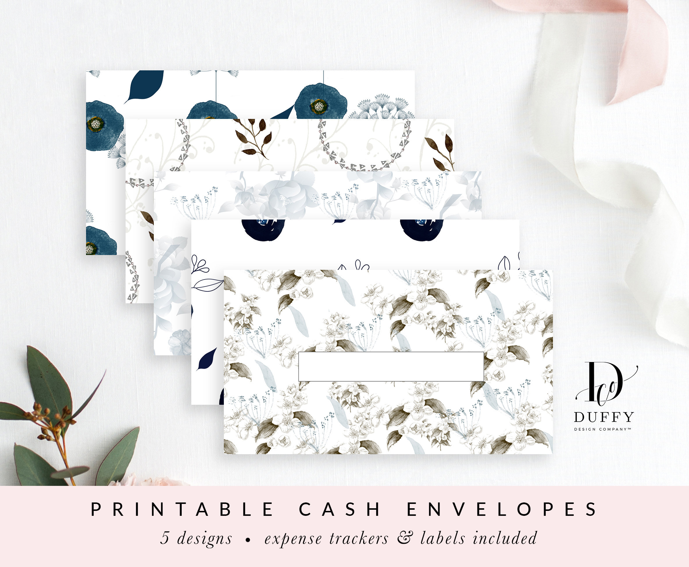 Printable Cash Envelopes With Transaction Tracker, Cash Envelope System ...