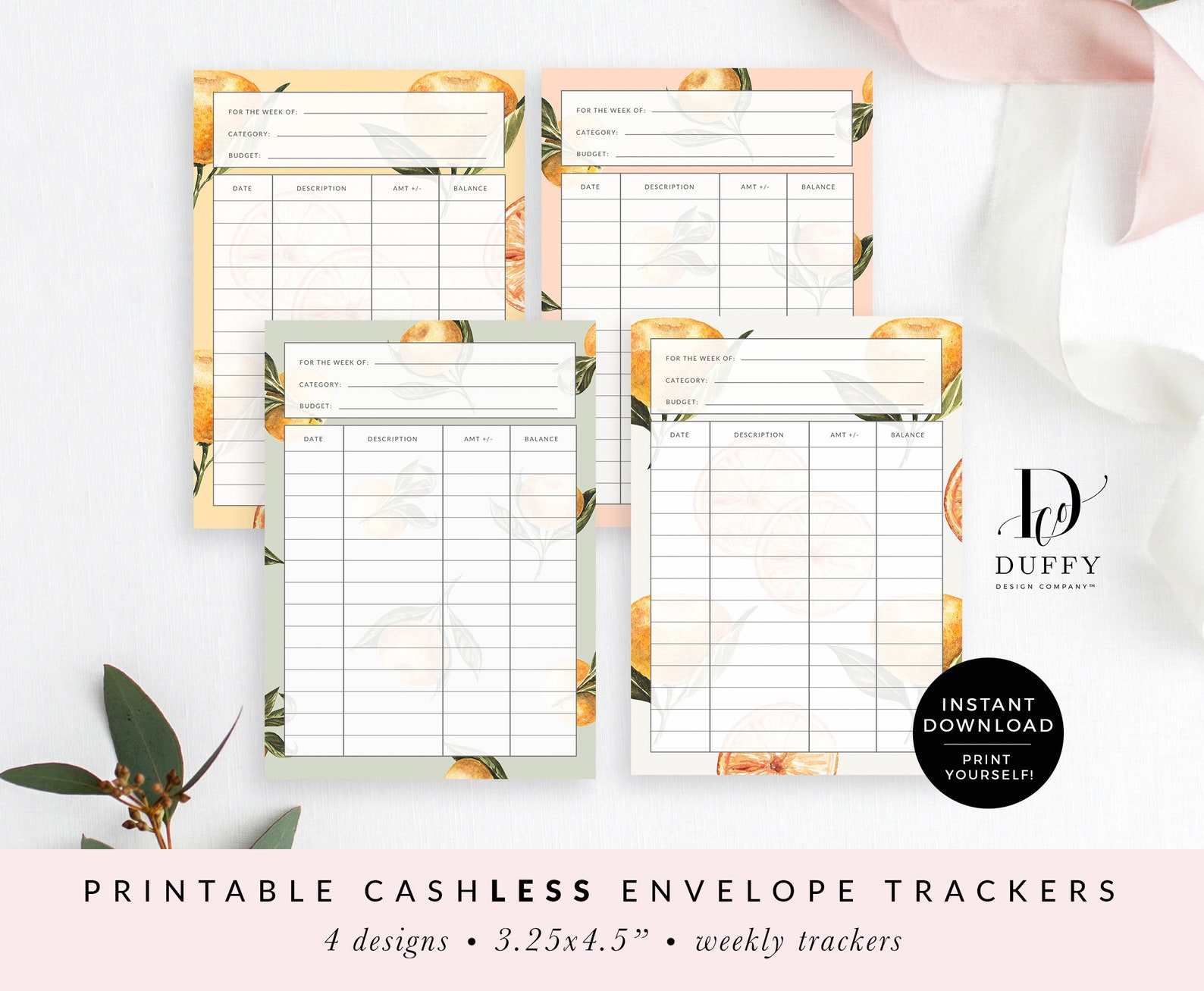 Cashless Envelope Tracker Printable Spending Tracker Budget | Etsy