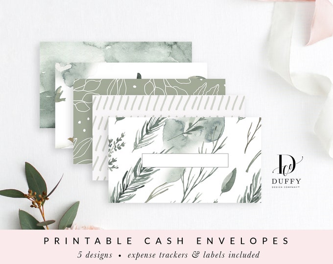 Printable Cashless Envelope System, Printable Spending Tracker, Budget ...
