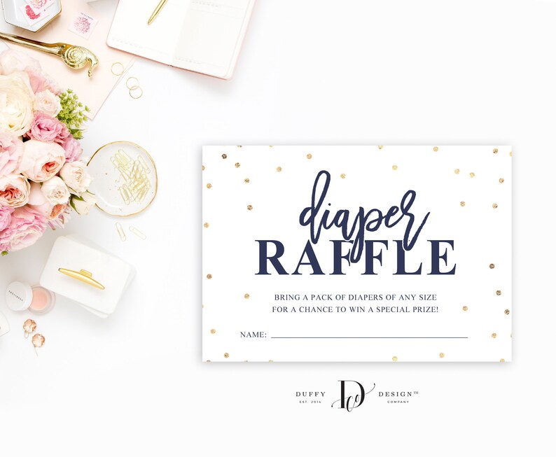 Diaper Raffle Ticket Diaper Raffle Insert Card Diaper Raffle - Etsy