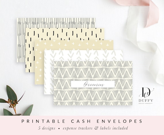 Printable Cash Envelopes with Transaction Tracker Cash | Etsy
