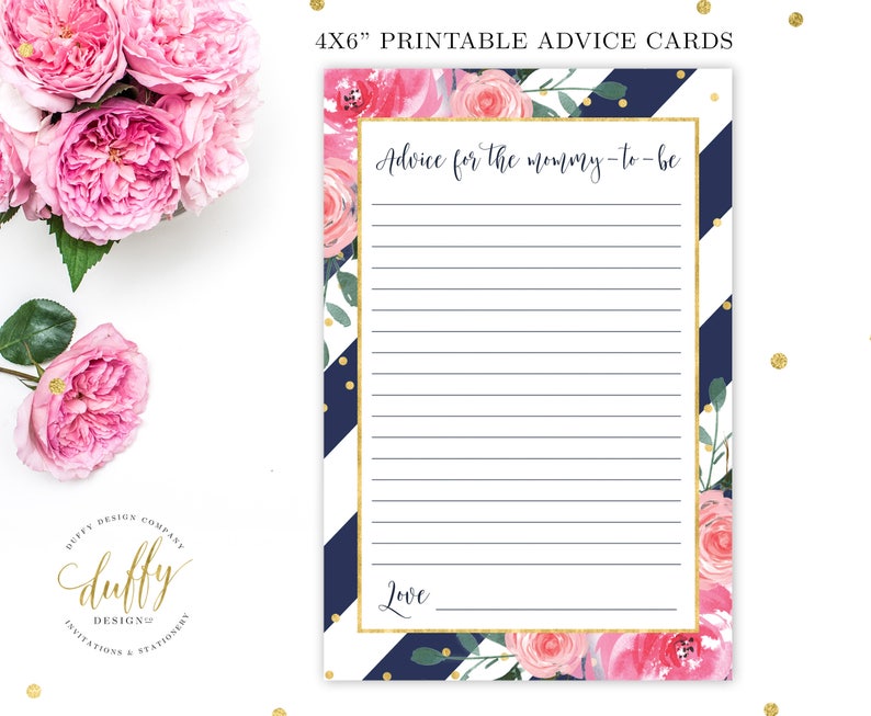 Advice Card For Mommy To Be Advice For Mom Printable Advice Etsy