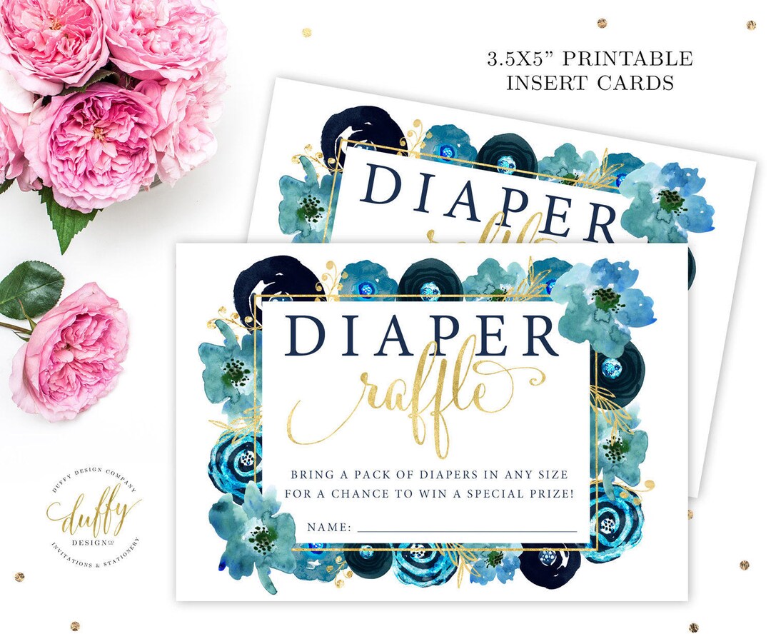 Diaper Raffle Ticket, Diaper Raffle Insert Card, Diaper Raffle Insert ...