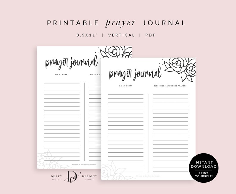 Printable Prayer Journal, Prayer List Printable, Bible Study Printables ...