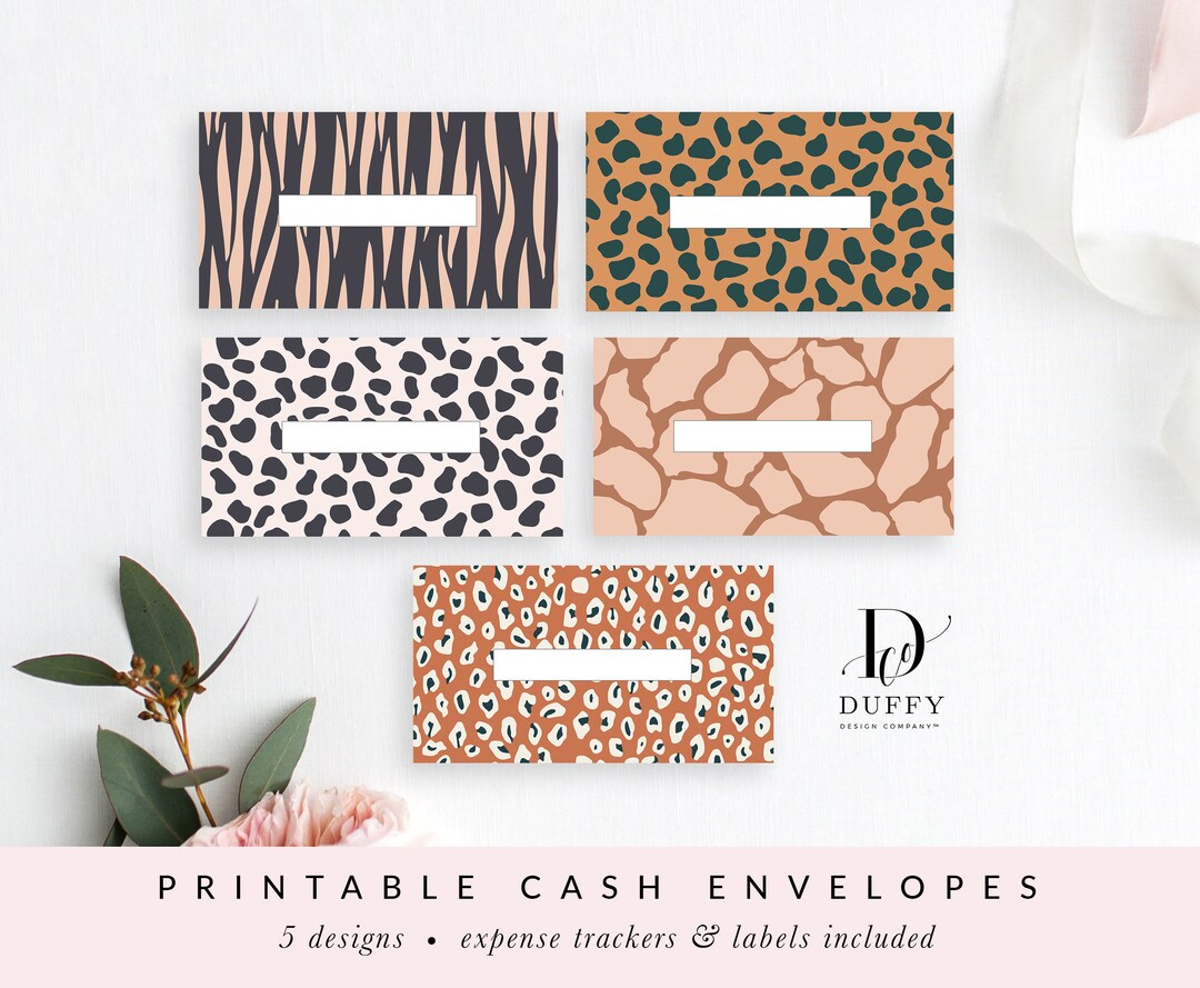 Jungle Printable Cash Envelope System With Transaction Tracker, Budget ...