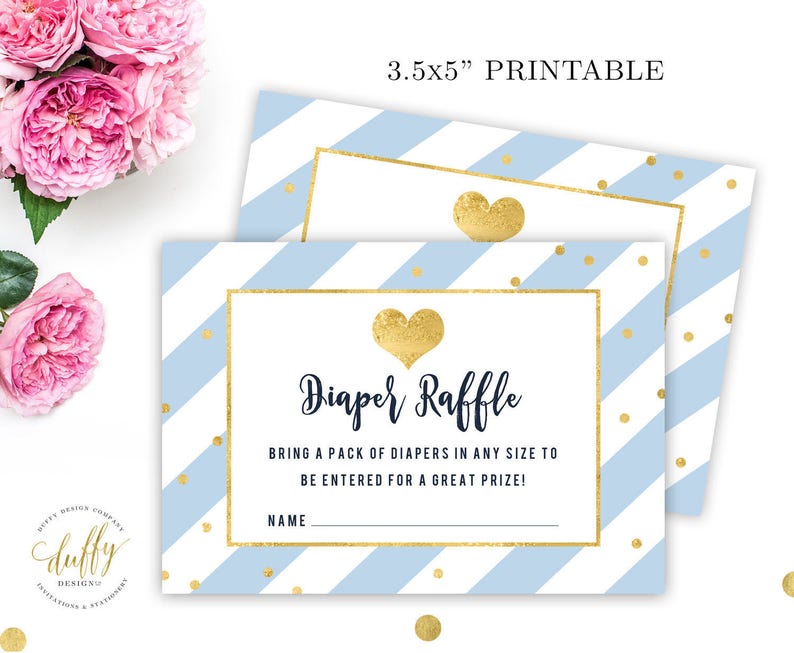 Diaper Raffle Insert Card Diaper Raffle Ticket Diaper Raffle - Etsy