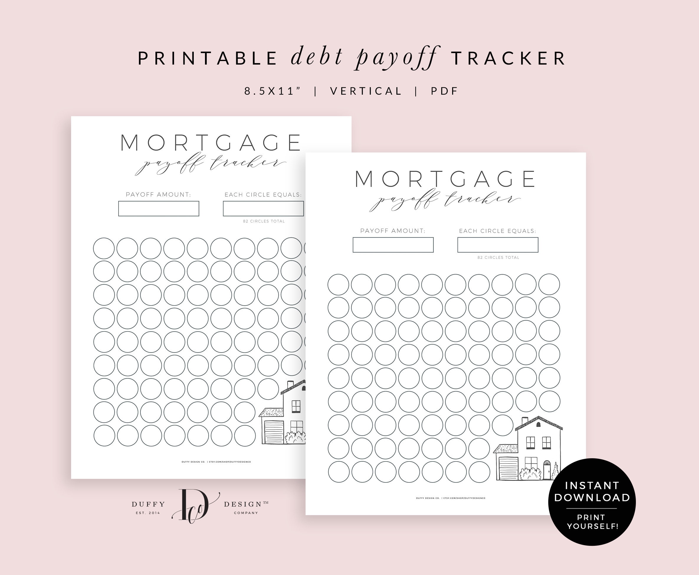 Calendars & Planners Paper & Party Supplies Mortgage Debt Tracker ...