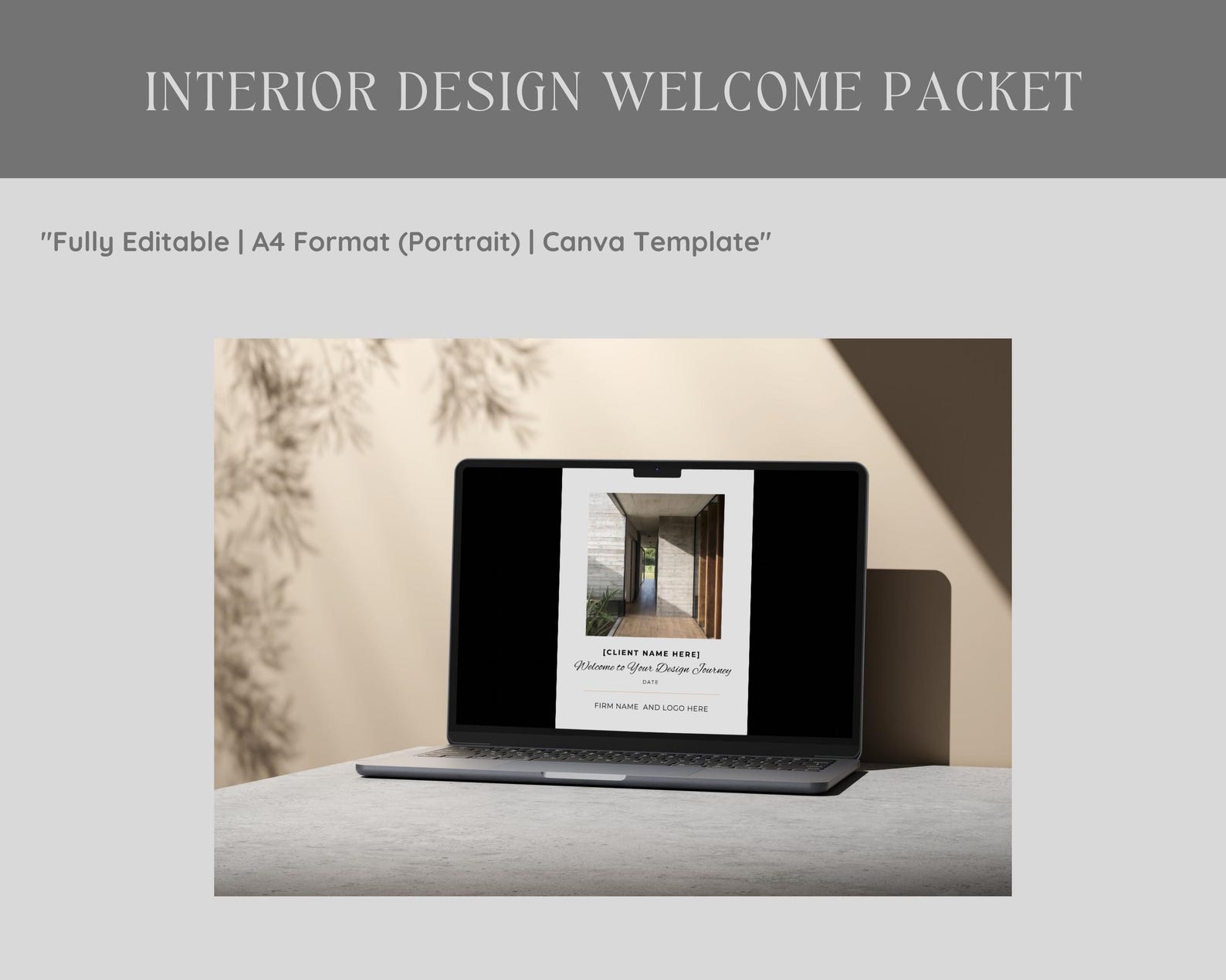 Interior Design Welcome Kit – Client Onboarding Canva Template ...