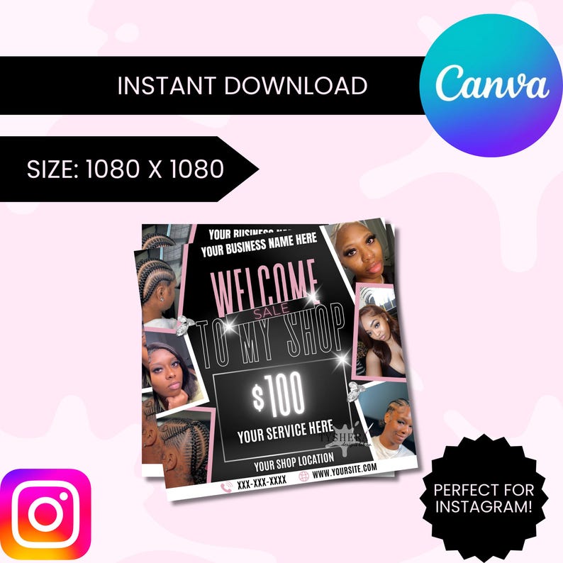 Grand Opening Flyer Template, Salon Welcome Design (editable) - Etsy