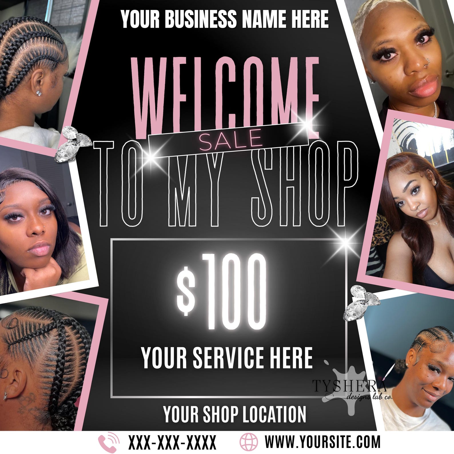 Grand Opening Flyer Template, Salon Welcome Design (editable) - Etsy