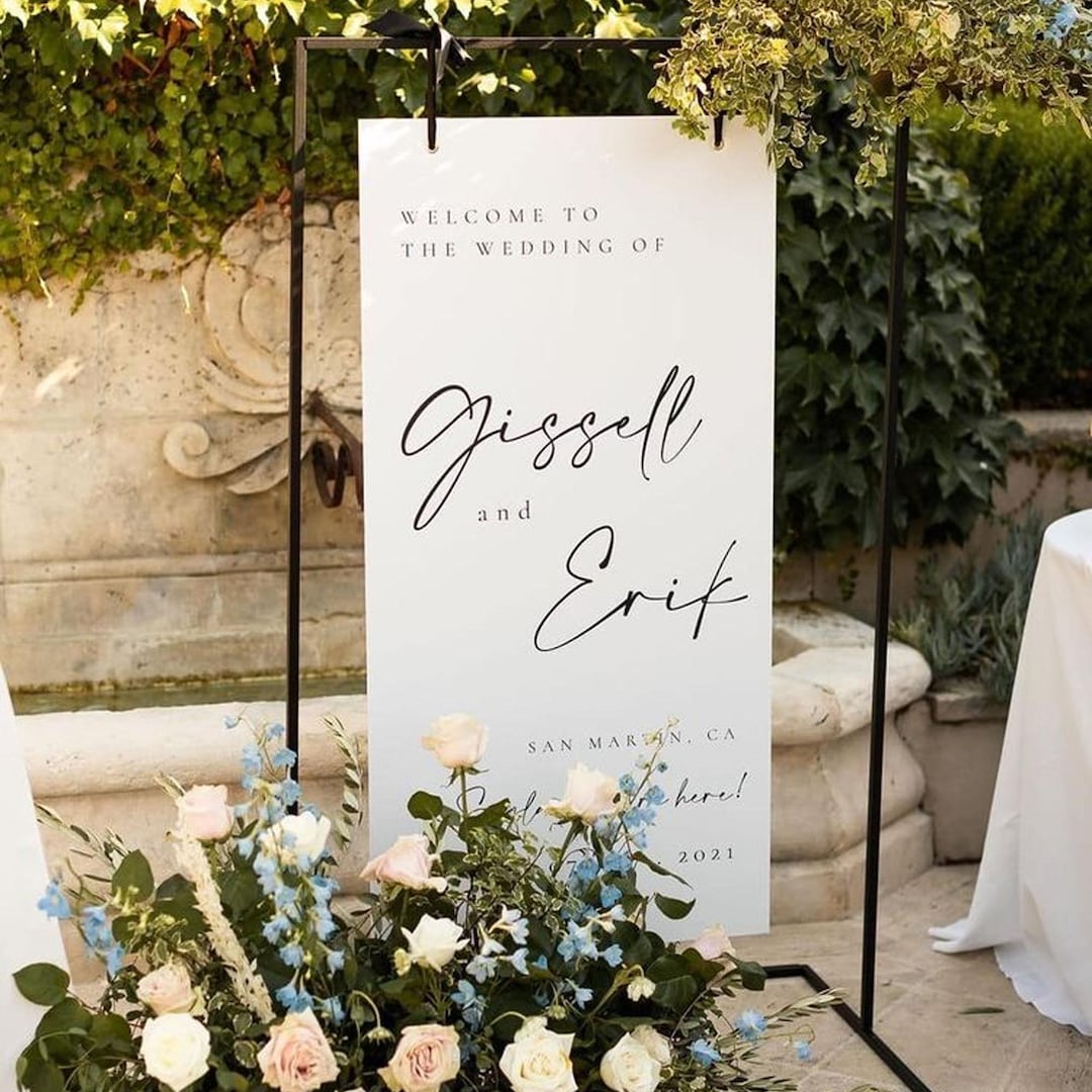 Long Wedding Welcome Acrylic Sign,wedding Nikkah Sign, Engagement Sign ...