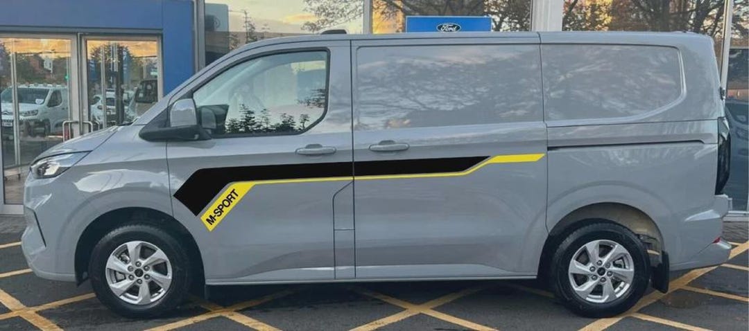 Fits Ford Transit Custom Body Side Stripe Vinyl Graphics 2024-2025 Both ...