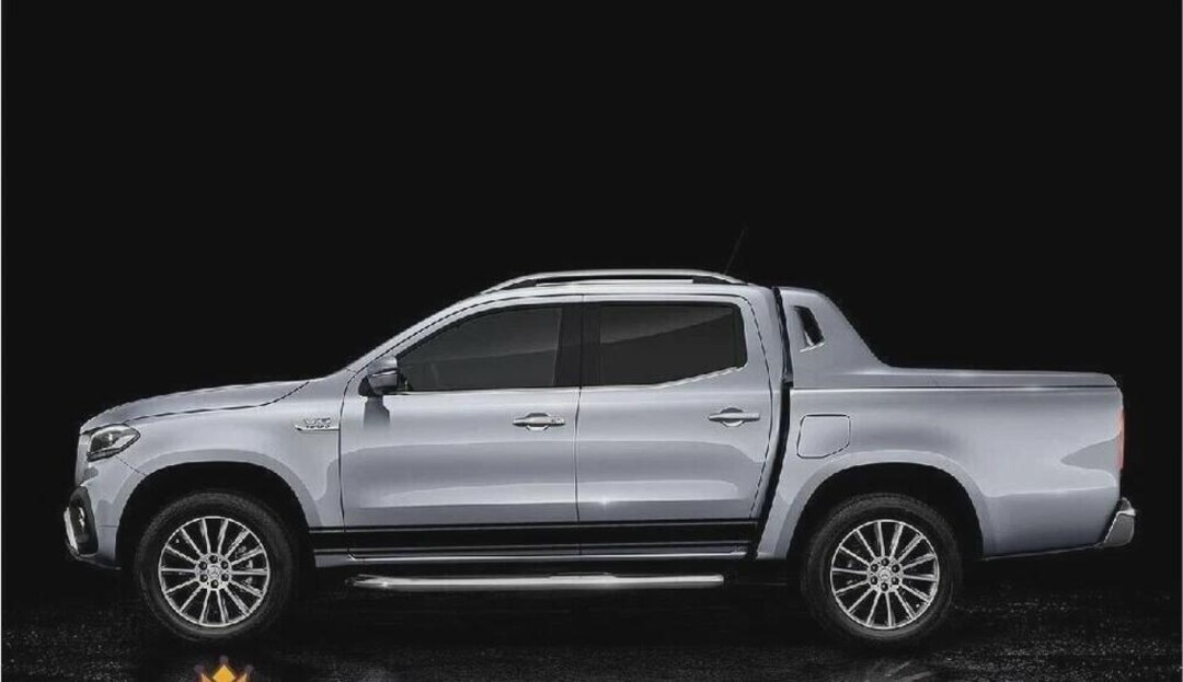 Fits Mercedes X Class Rocker Side Stripe Decals Both Sides UTE Graphics ...