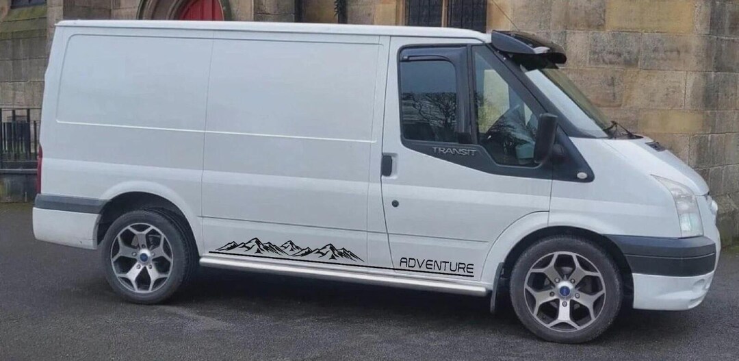 Fits Ford Transit Mk6 Mk7 Graphics Side Stripes Decals Camper Mountains ...