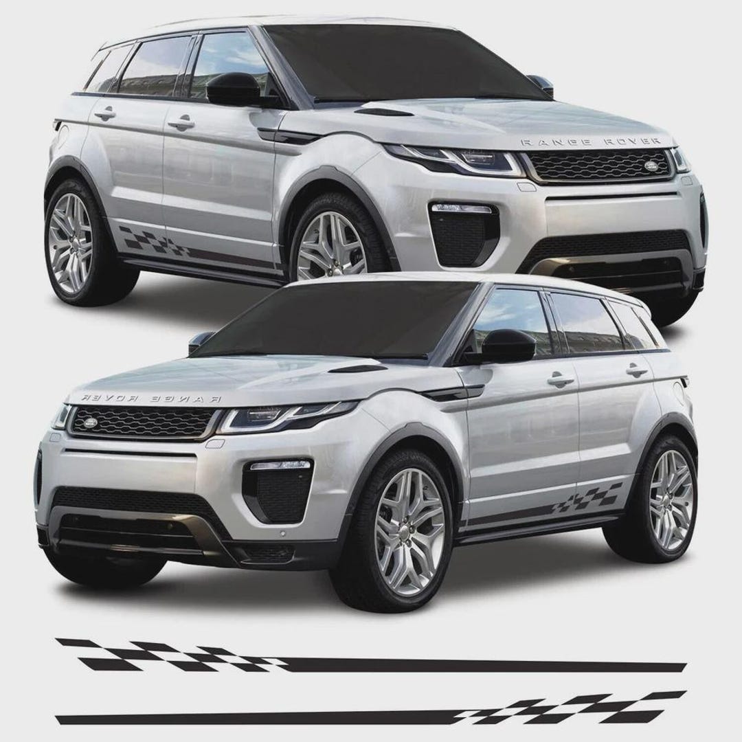 Fits Range Rover Rocker Side Stripe Decals Both Sides Graphics Any Year ...