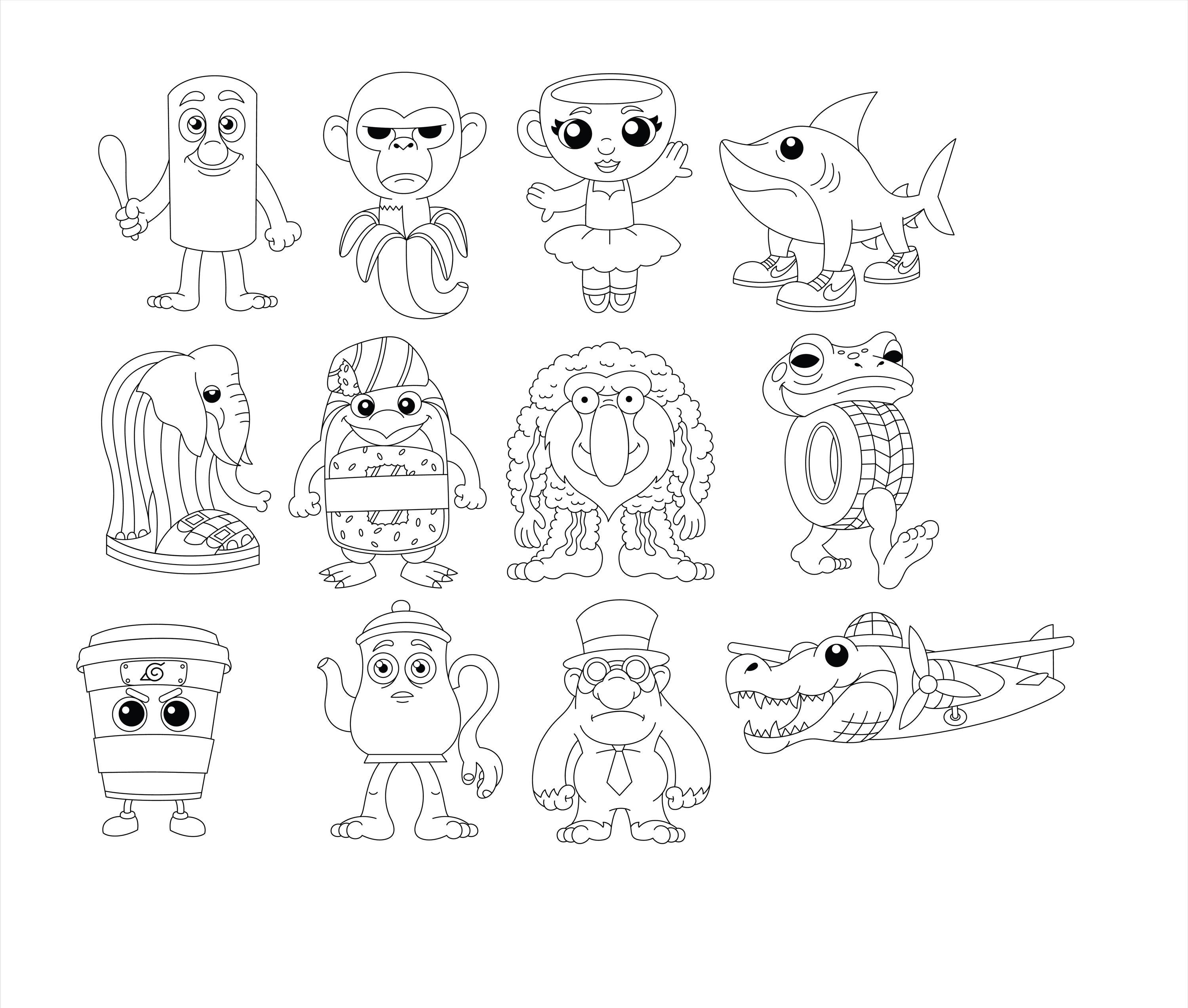 Italian Steal Brainrot Characters SVG AI EPS Vector Clipart Bundle ...