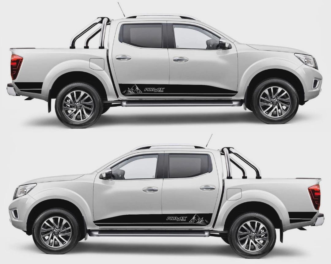 Fits Nissan Navara Side Stripe Decals Both Sides UTE Graphics 4X4 PRO ...