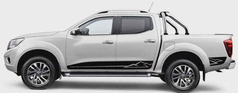 Fits N Trek Nissan Navara Rocker Side Stripe Graphics Both Sides Decals ...