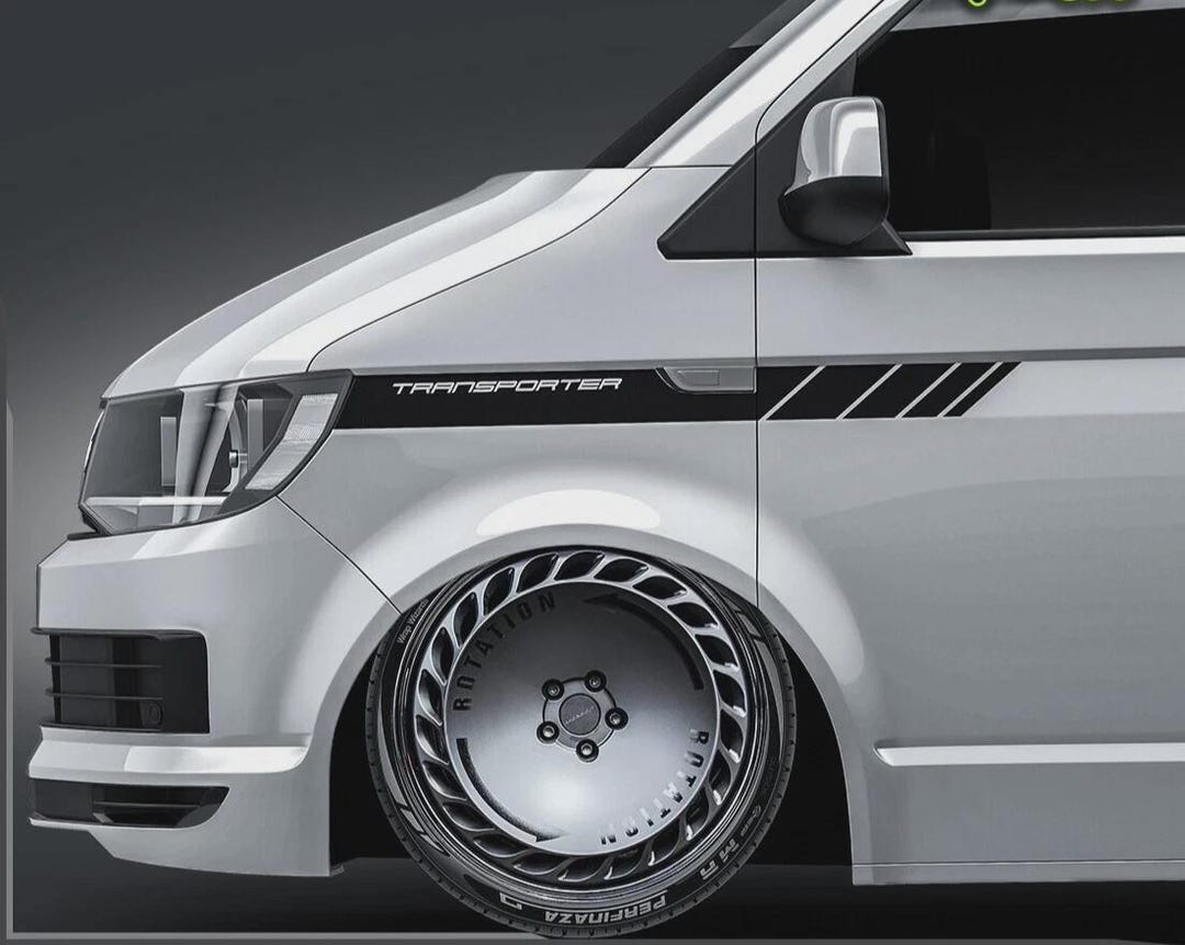 Fits VW Transporter Wing Stripe Decal Camper Racing Graphics Custom 010 ...
