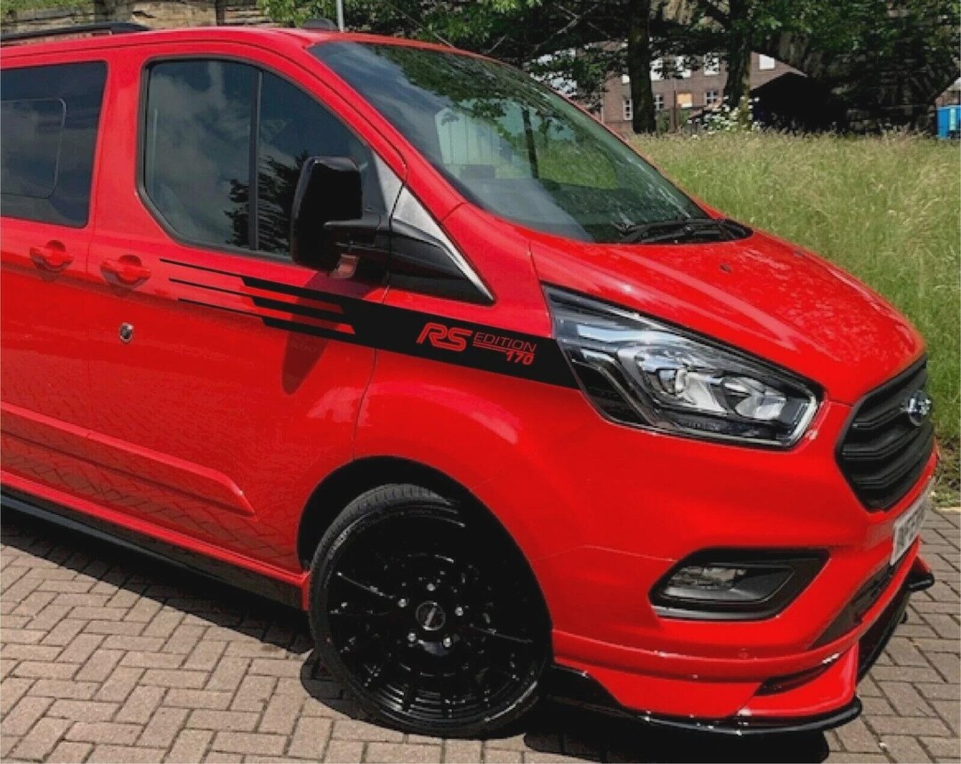 Fits Ford Transit Custom Graphics Wing Decal Side Stripe Any Colour ...