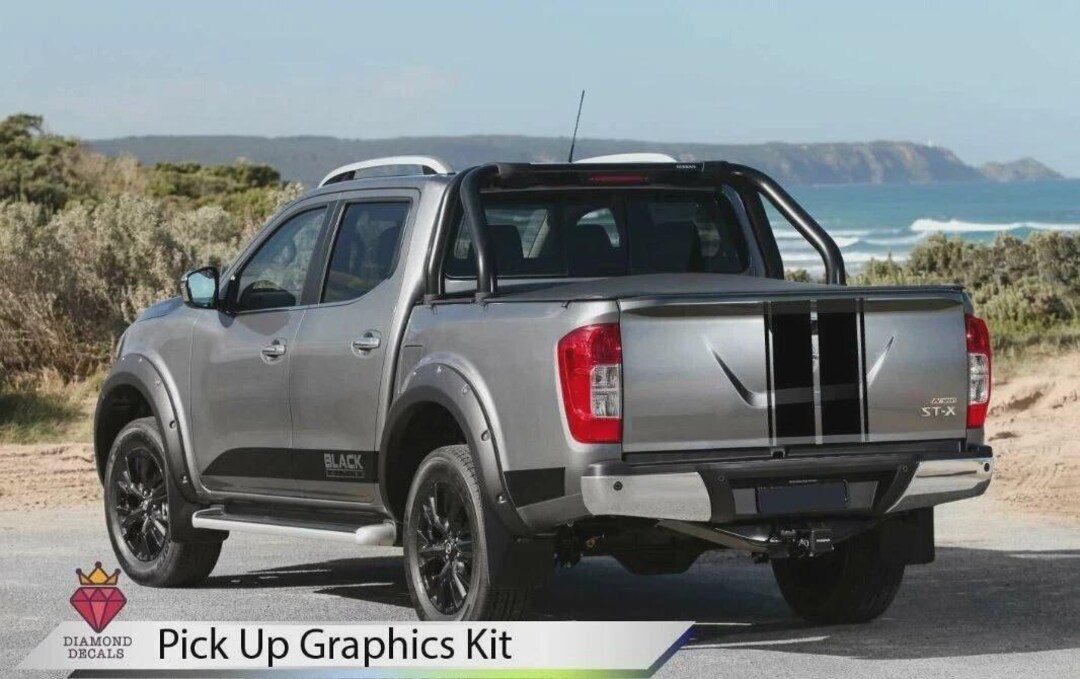 Fits Toyota Hilux Graphics Kit Bonnet Side Stripes and Rear Decals Any ...
