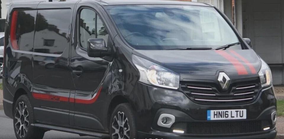 Fits Renault Trafic Sport Graphics Kit Side Stripes Bonnet Rear Decals ...